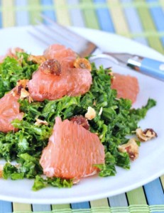 Grapefruit Kale Chiffonade Salad - spabettie