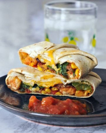 Fish Taco Crunchwrap with Mango Salsa | vegan | spabettie
