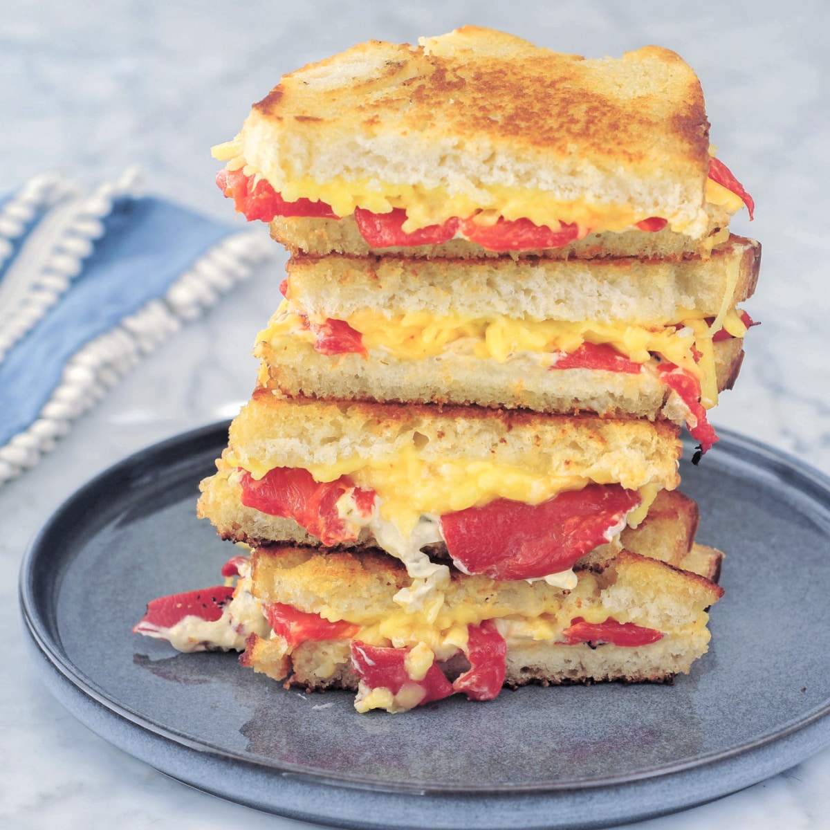 Roasted Red Pepper Grilled Cheese