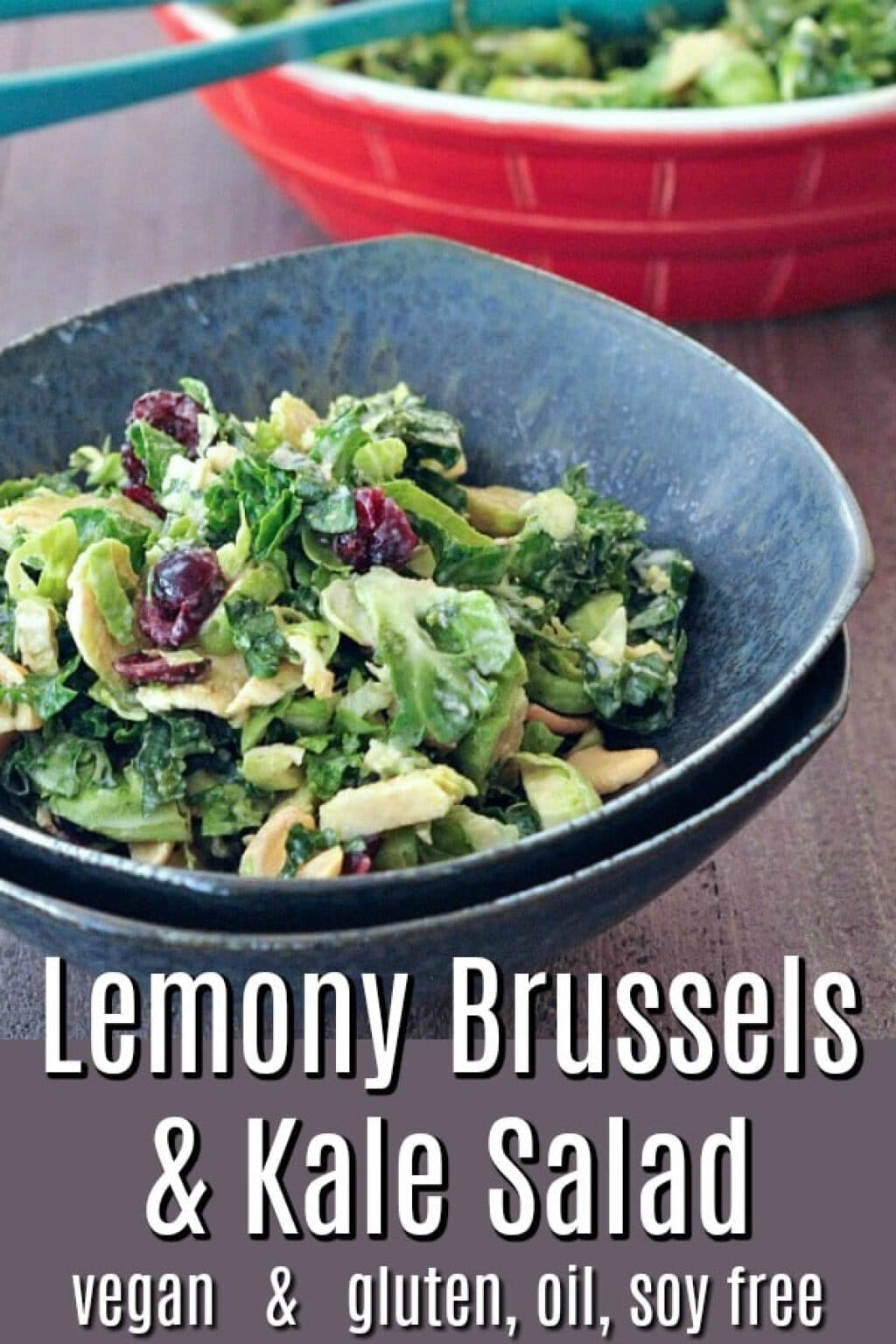 Lemony Brussels and Kale Chiffonade Salad