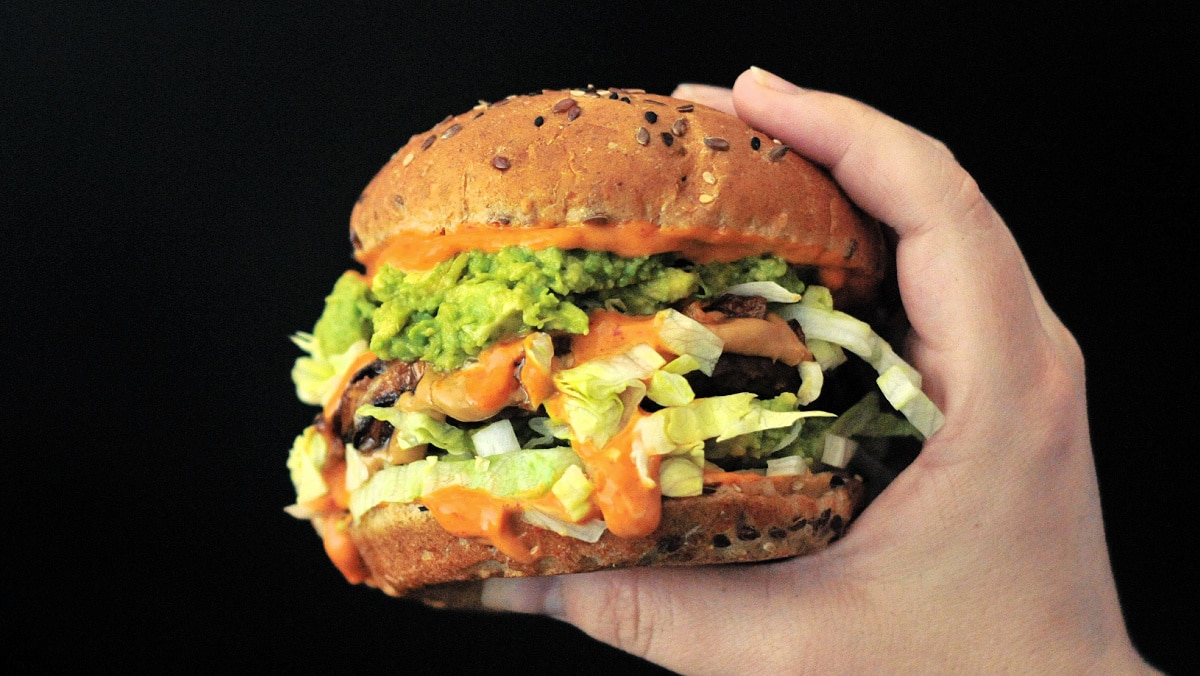 Spicy Vegan Peanut Butter Burger