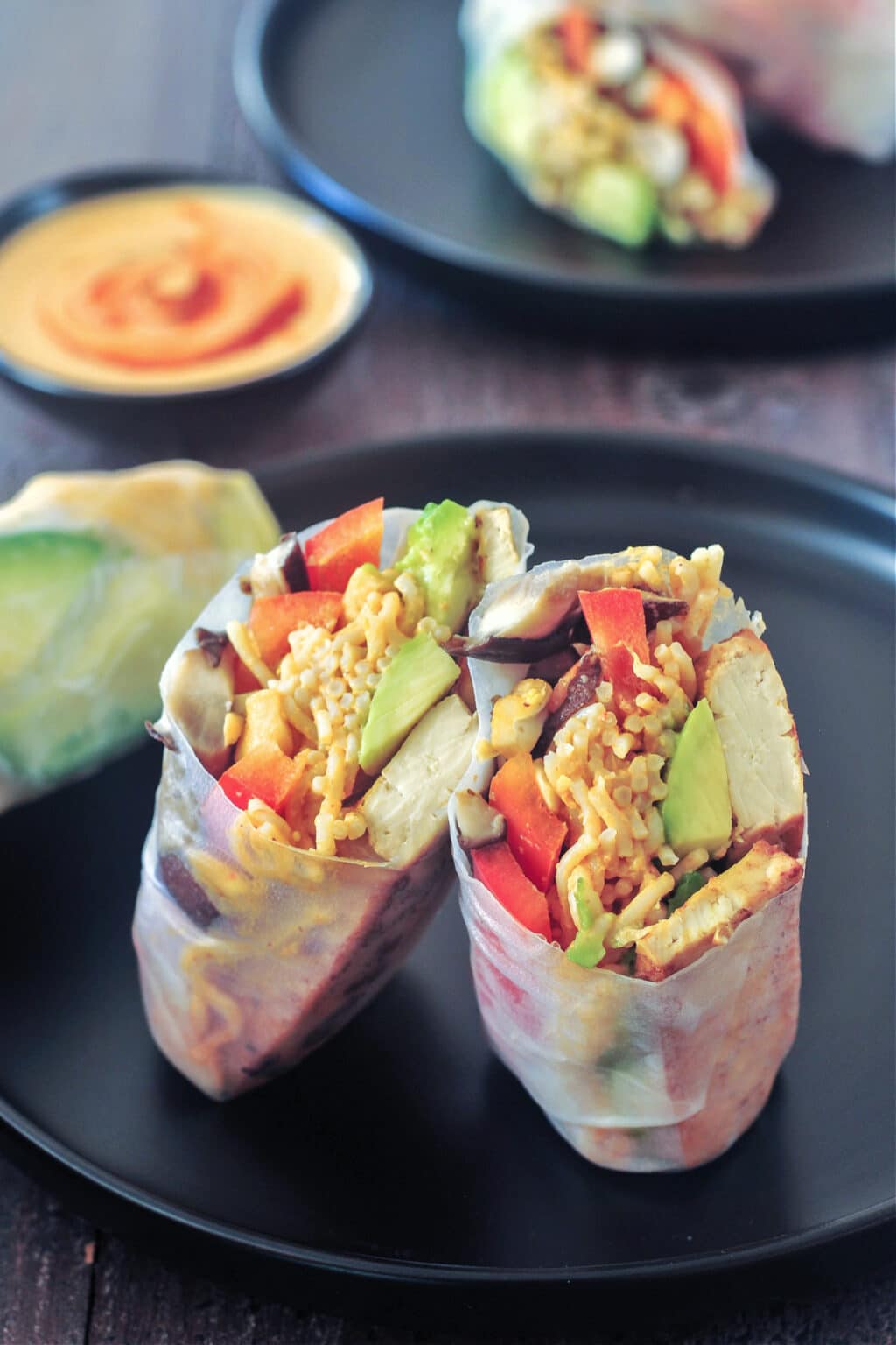 Avocado Shiitake Spring Rolls - spabettie