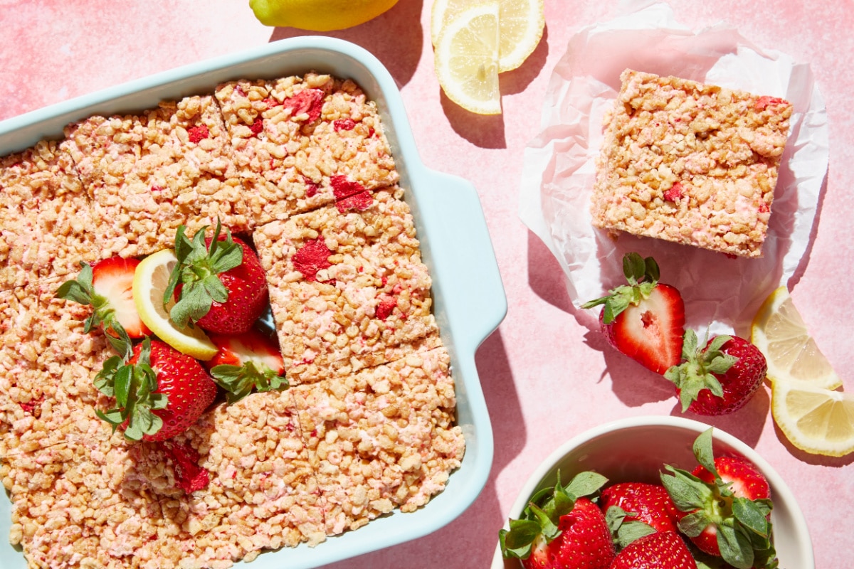 Strawberry Lemon Rice Crispies