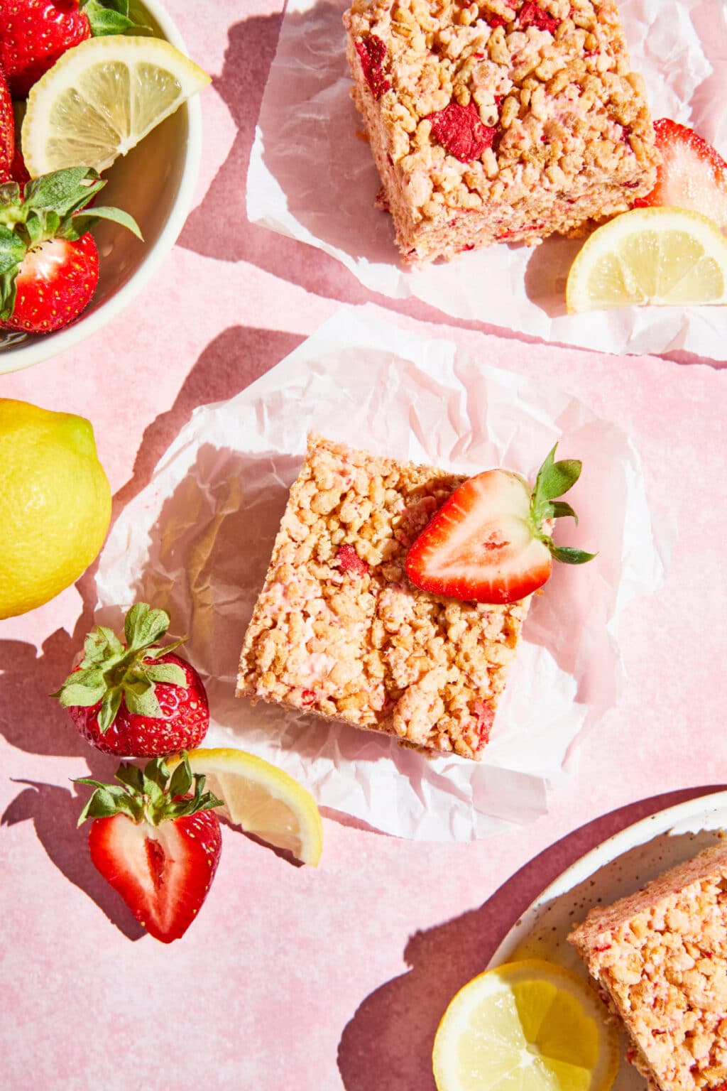 Strawberry Lemon Rice Crispies